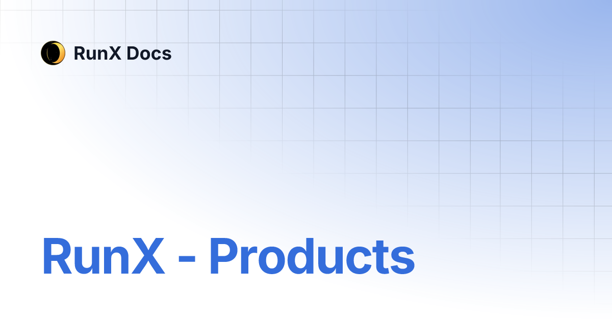 Runx Products Runx Docs 2995